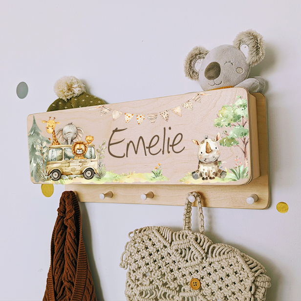Kindergarderobe mit Ablagefach personalisiert mit Name · Original ...